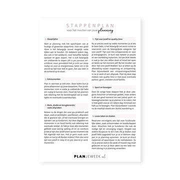 Stappenplan om je planning op te bouwen - Planjeweek.nl