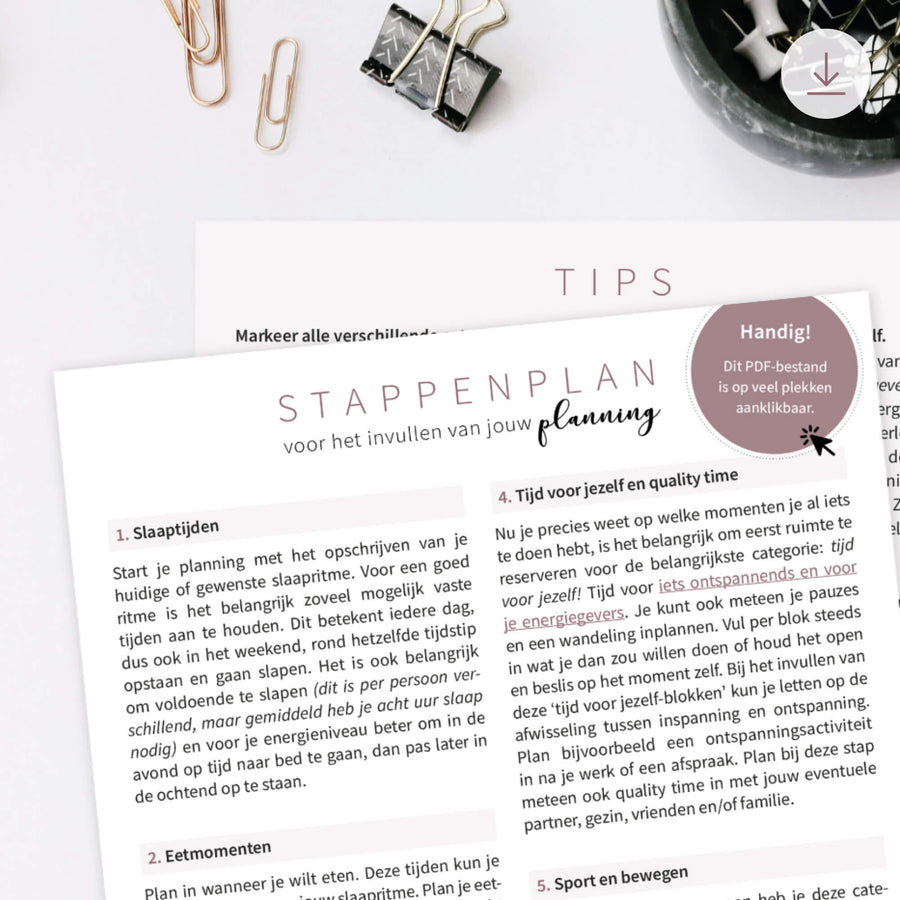 Shop printbare planner als printable - Planjeweek.nl