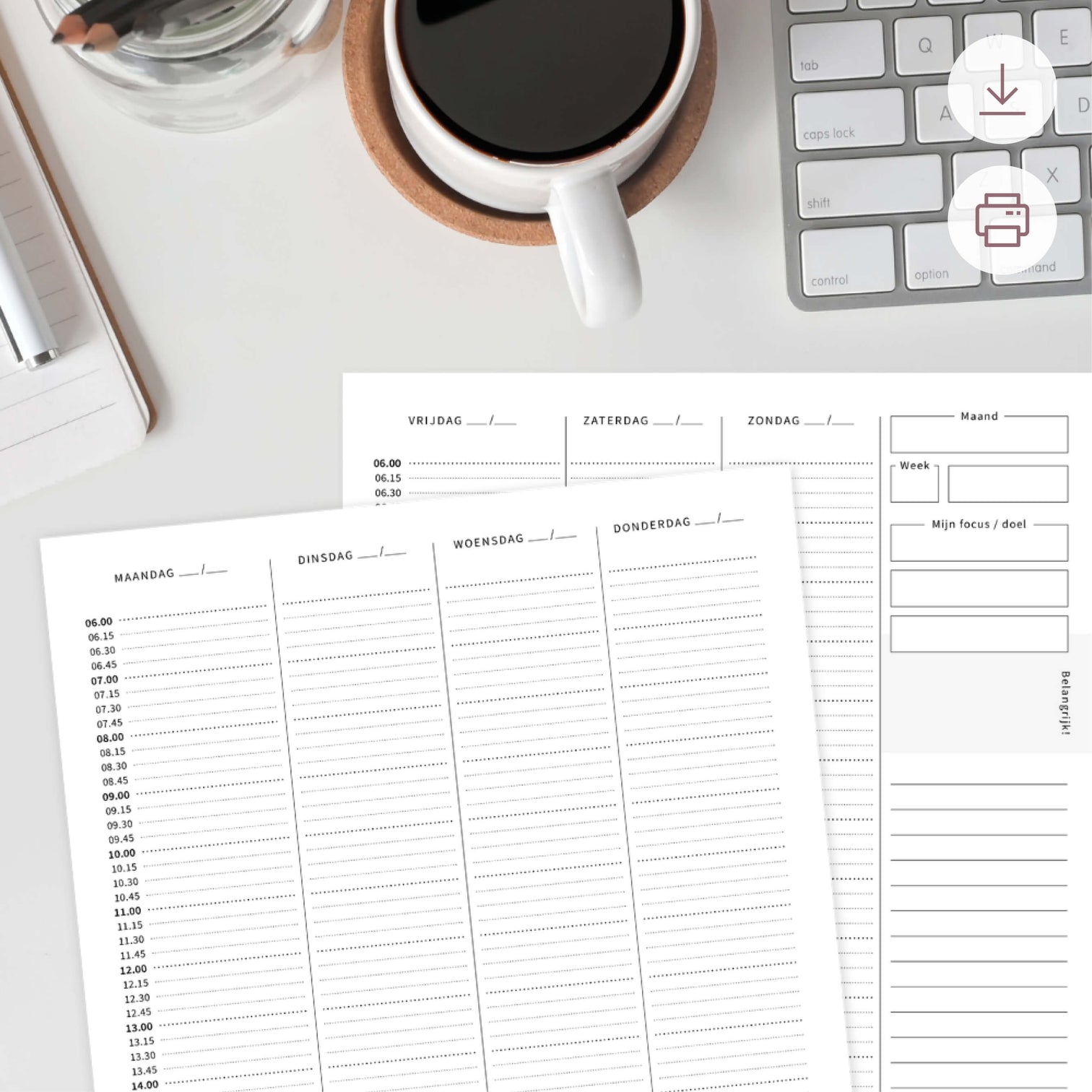 Digitale planners als printable bestellen? Shop hier! - Planjeweek.nl
